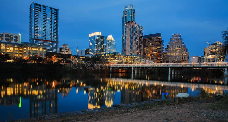 Austin Texas stock photo. Image of dusk, austin, city - 85586966