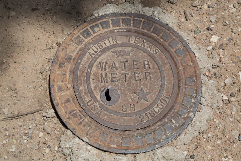 Austin Texas Water meter editorial photography. Image of meter - 56124787
