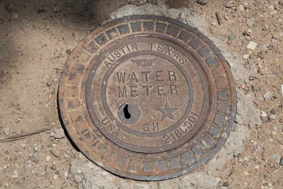 Austin Texas Water meter editorial photography. Image of meter - 56124787