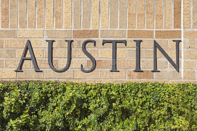 Austin Text Sign imagem de stock. Imagem de verde, preto - 40811393