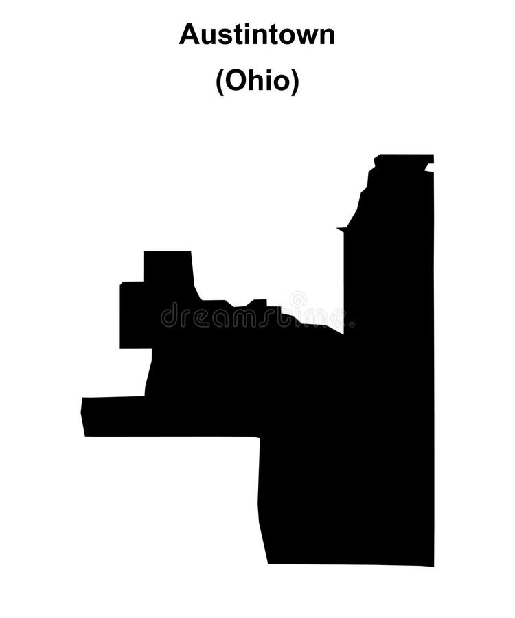Austintown Outline Map Stock Illustrations – 1 Austintown Outline Map ...
