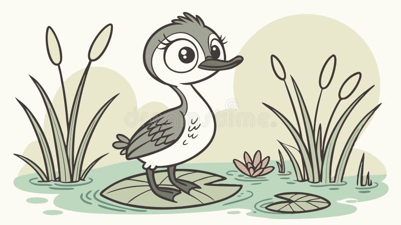 Australasian Grebe Bird Stunned Knocks House Jar Vector Stock Vector ...