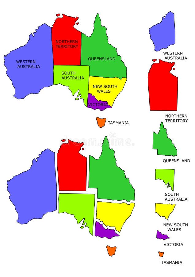 Australia Color Map with Regions Icon. Business Cartography Concept ...