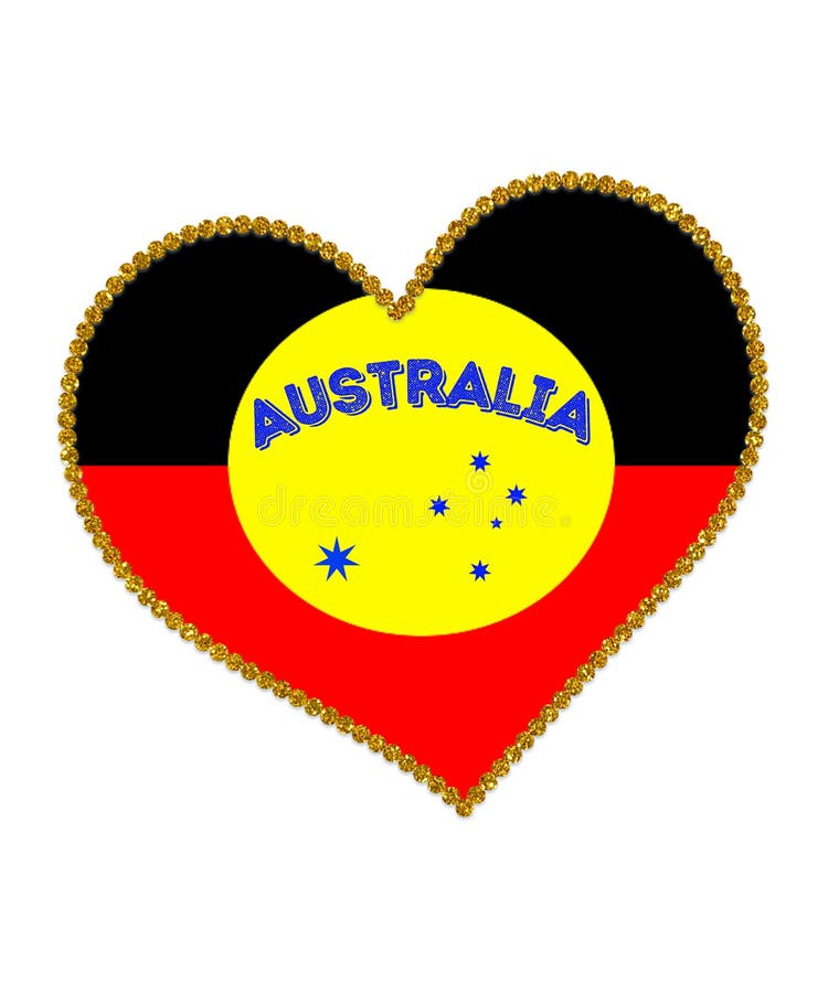 Aboriginal Flag Heart Stock Illustrations – 22 Aboriginal Flag Heart ...