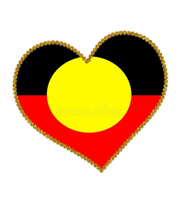 Aboriginal Flag Heart Stock Illustrations – 22 Aboriginal Flag Heart ...