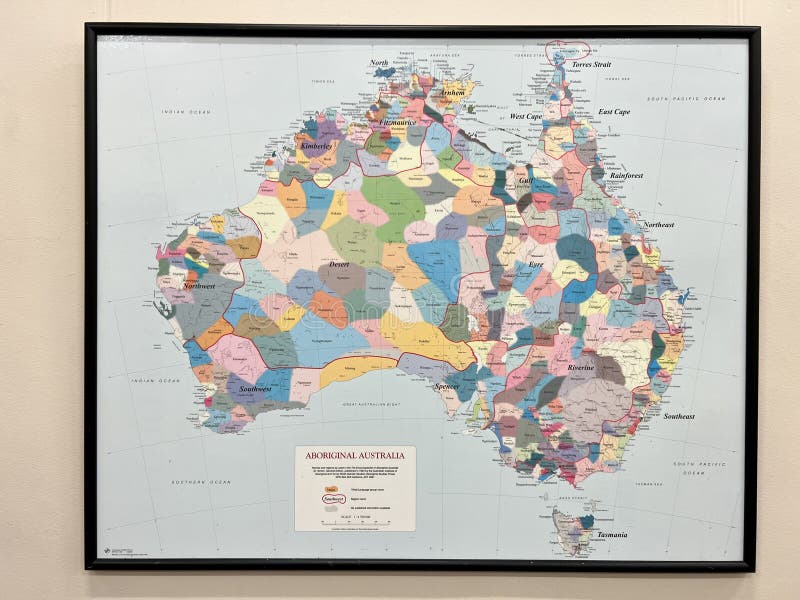 Australia Aboriginal Map with All the Tribe Editorial Stock Photo ...