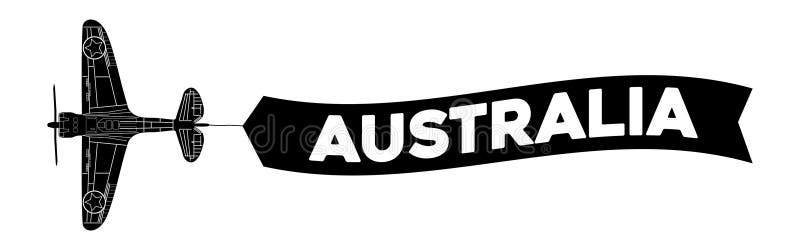 Australia Advertisement Banner Stock Vector - Illustration of plane ...