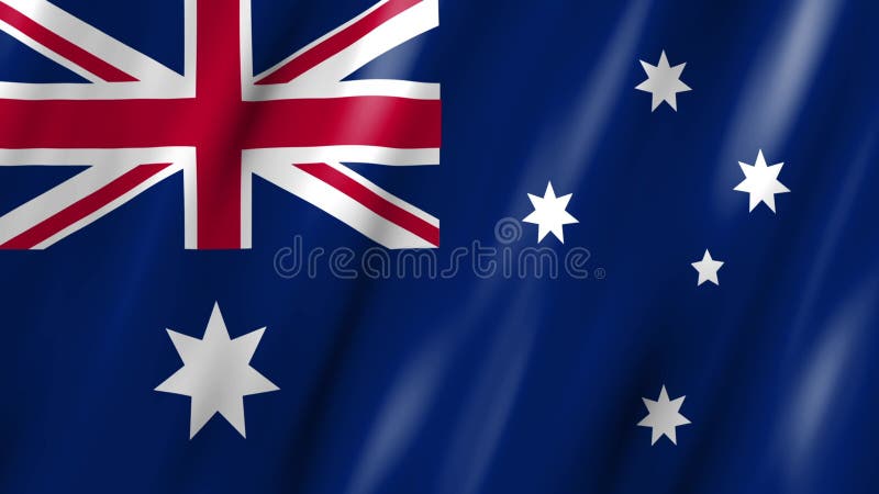 Australia Animated Waving Flag. Animation of Waving Flag of Australia ...
