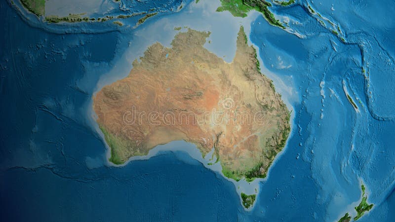 Australia Area. Satellite Map Stock Illustration - Illustration of ...