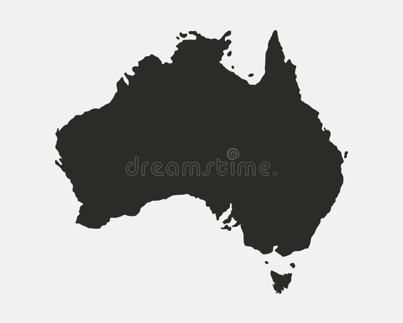 Australia Blank Map. Australian Background. Map of Australia Isolated ...