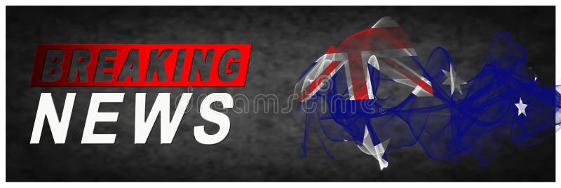 Australia Breaking News, Smoke Flag Stock Illustration - Illustration ...