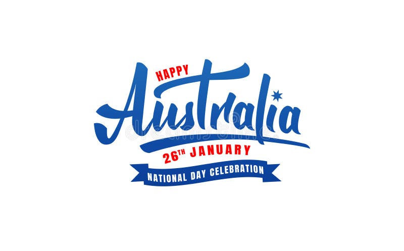 Australia Day. Lettering Logo for Australia National Day Stock Vector ...