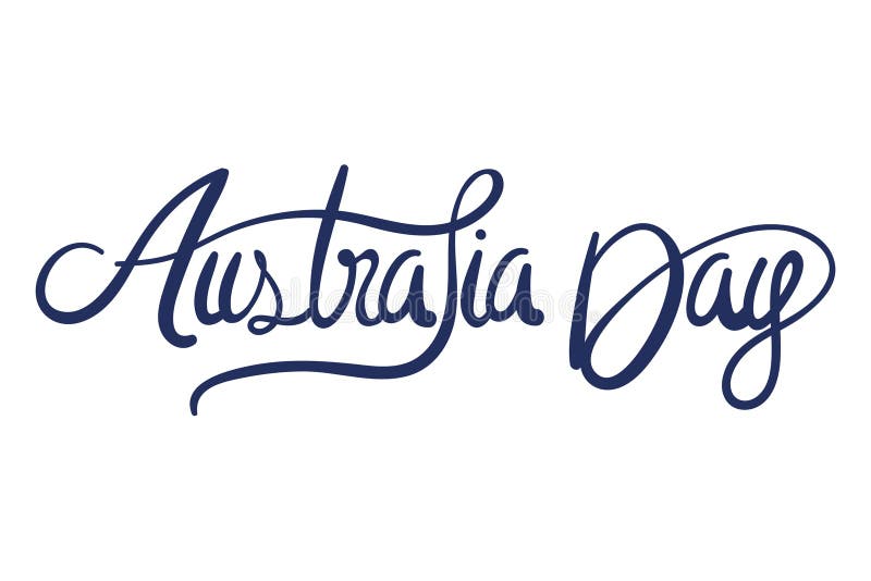 Australia Day Typography Design Stock Vector - Illustration of ...