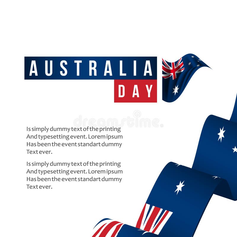 Australia Day Vector Template Design Illustration Stock Vector ...