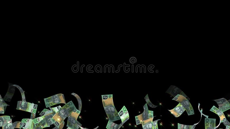 Australia 100 Dollar Note Particle Light Glow Animation Stock Video ...