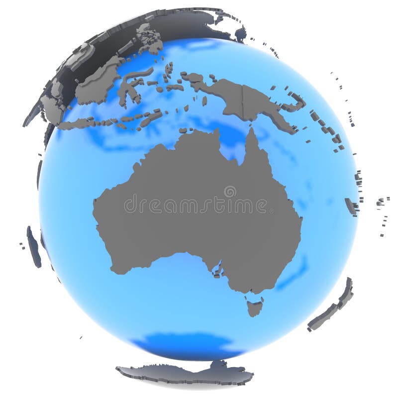 Australia on Earth stock illustration. Illustration of model - 42542654