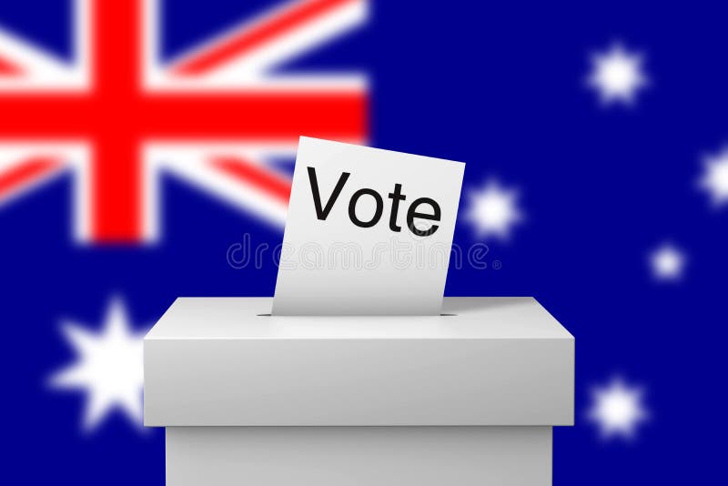 Voting in Australian Election Stock Illustration - Illustration of ...