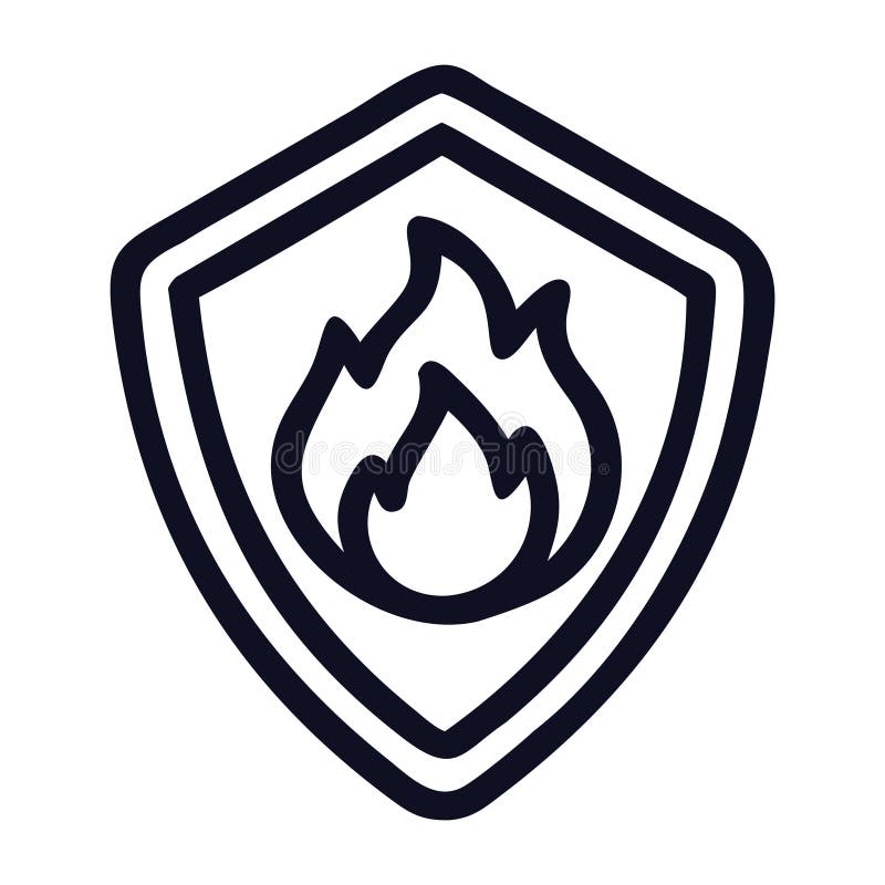 Australia Fire Protection Shield Icon Stock Vector - Illustration of ...