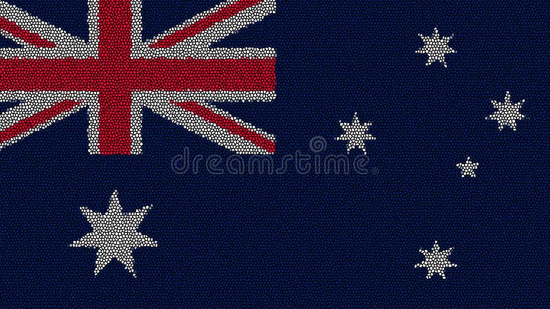 Australia Flag in an Abstract Mosaic Style, Creative Geometric Tile ...