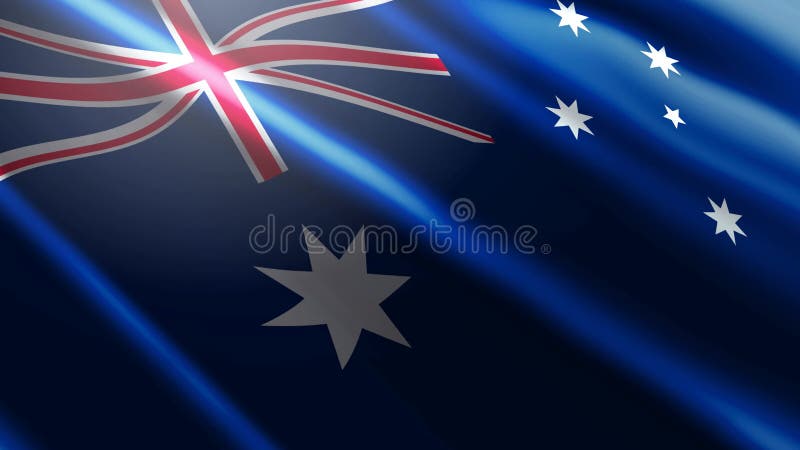 Australia Flag Closeup Animation Footage. Waving Flag of Australia ...