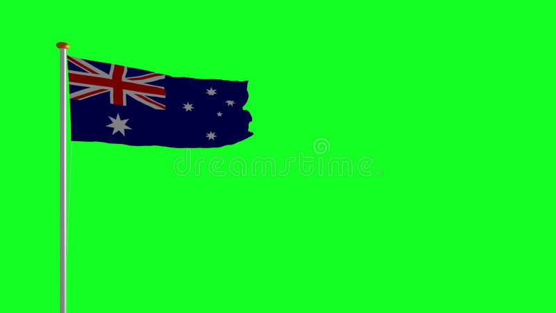 Australia Flag Showing on World Map with 3d Rendering Stock Video ...