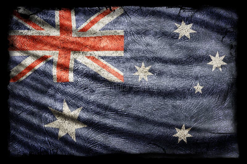 Australia Flag, Grunge Texture Stock Illustration - Illustration of ...