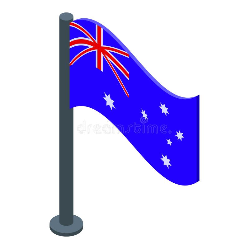 Australia Flag Icon Isometric Vector. Cute Nature Stock Vector ...