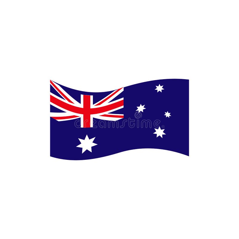 Australia Flag Icon Logo Design Template Stock Vector - Illustration of ...