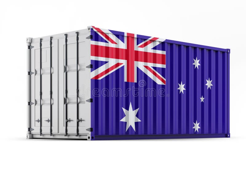 Australia Flag Shipping Container Stock Photo - Image of shipping ...