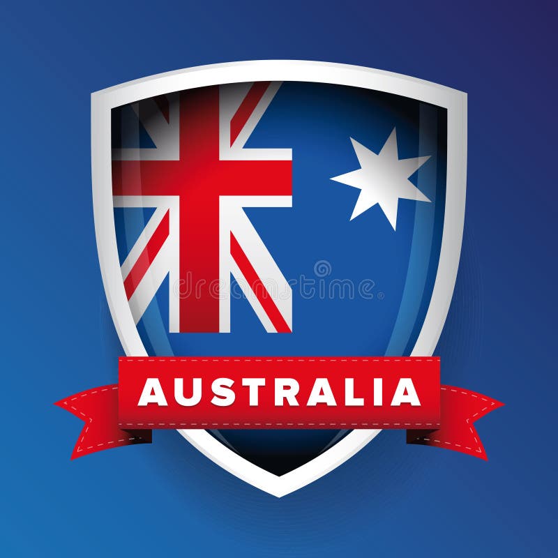Australia Flag Vector Shield Stock Vector - Illustration of australia ...