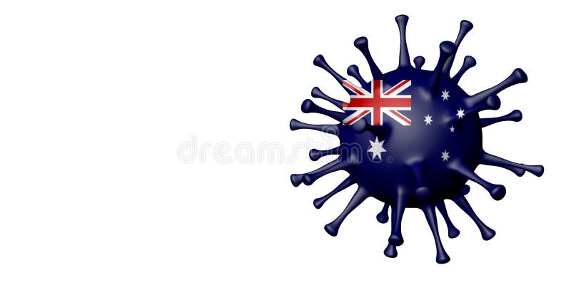 Australia Flag in Virus Shape Stock Illustration - Illustration of ...