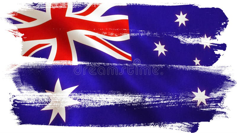 Australia Flag Waving - Australian Background Stock Illustration ...