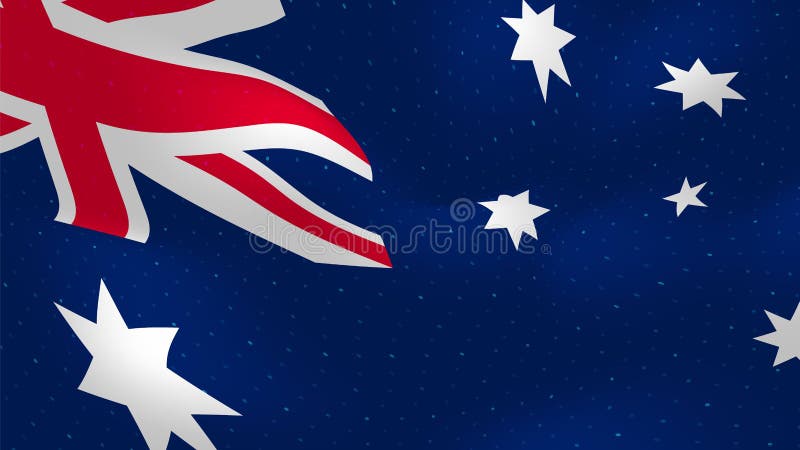 Australia Flag Waving with Wind Effect Stock Vector - Illustration of ...