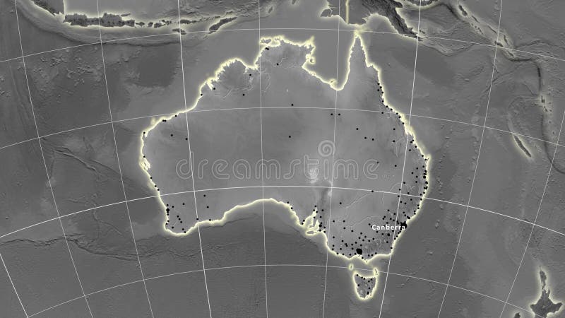 Australia - Grayscale. Composition, Borders Stock Illustration ...