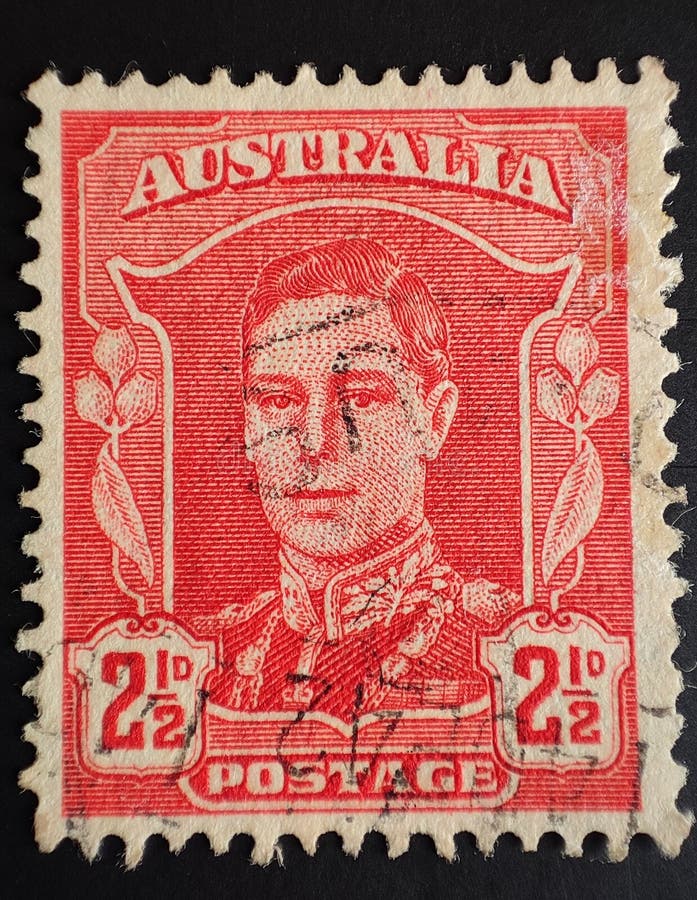 Australia 2 half d stamp editorial stock image. Image of australia ...