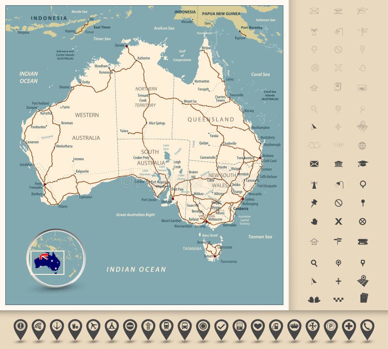 5+ Australia map road Free Stock Photos - StockFreeImages