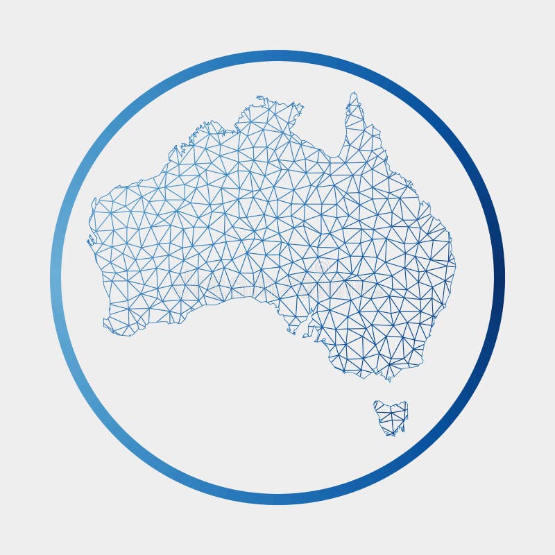 Australia network map. stock vector. Illustration of community - 107267522