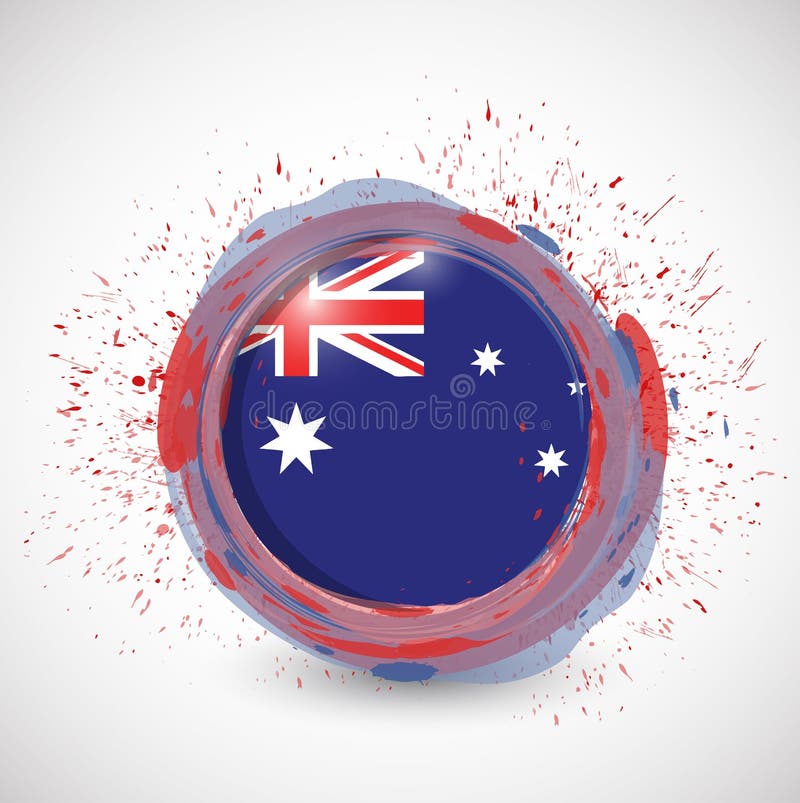 Australia Ink Flag Illustration Design Stock Illustration ...
