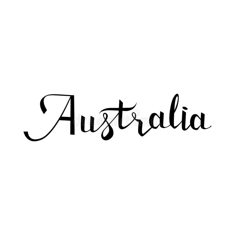 Australia Map Lettering in Map Shape. Australia Map Typography Vector ...