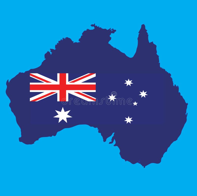 Blank Map of Australia. Thin Line Australia Map a Transparent ...