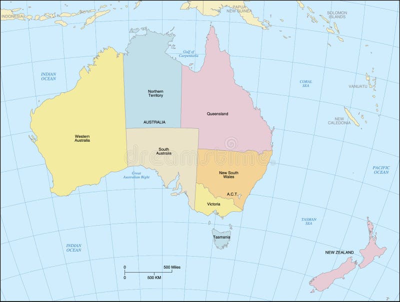 Australia Map stock vector. Illustration of zealand, wales - 28818411