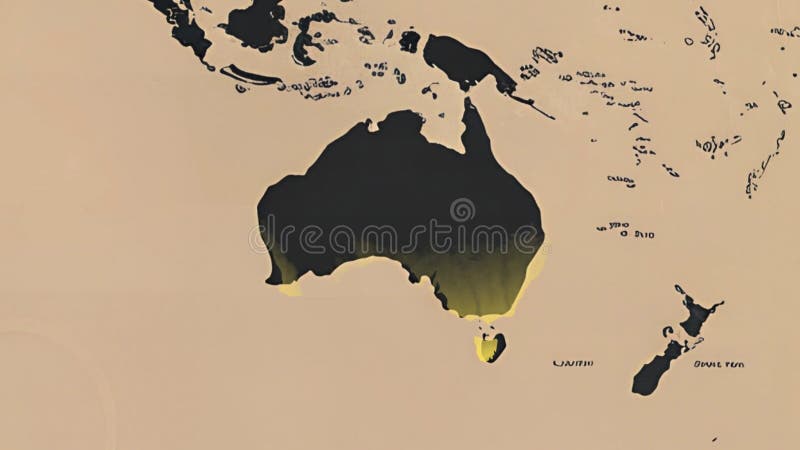 Australia Map Animation Video, Animation of Appearance of the Map of ...