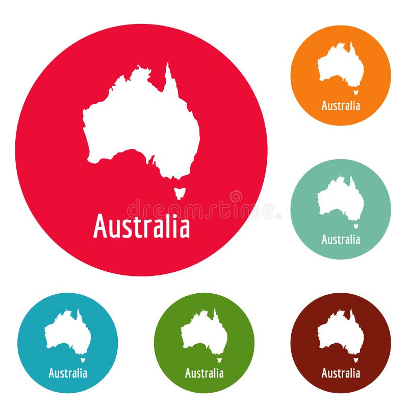 Australia Map in Black Simple Stock Illustration - Illustration of icon ...