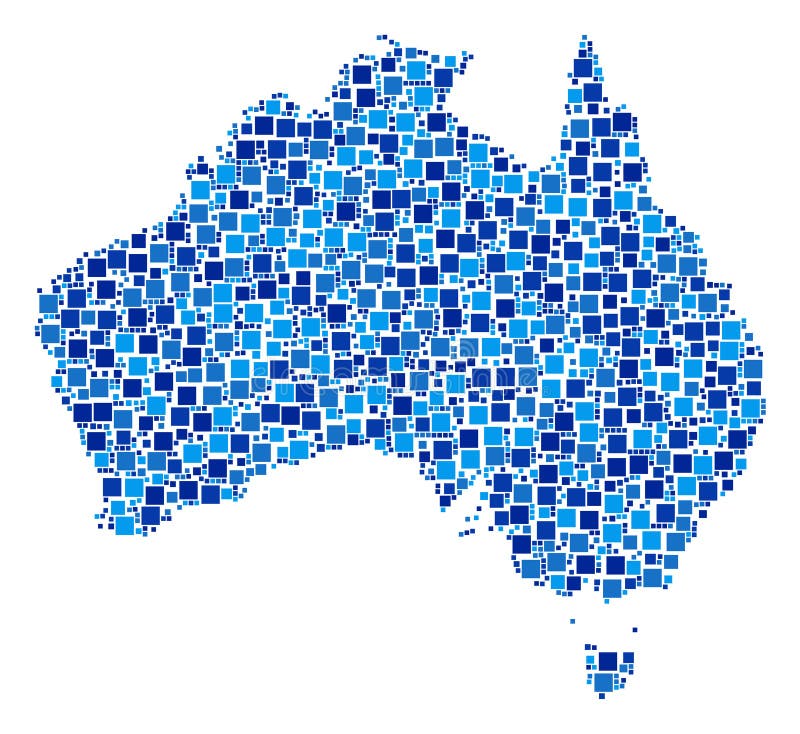 Australia Map Composition of Pixels Stock Vector - Illustration of ...