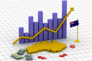 Australia map and currency stock illustration. Illustration of blue ...