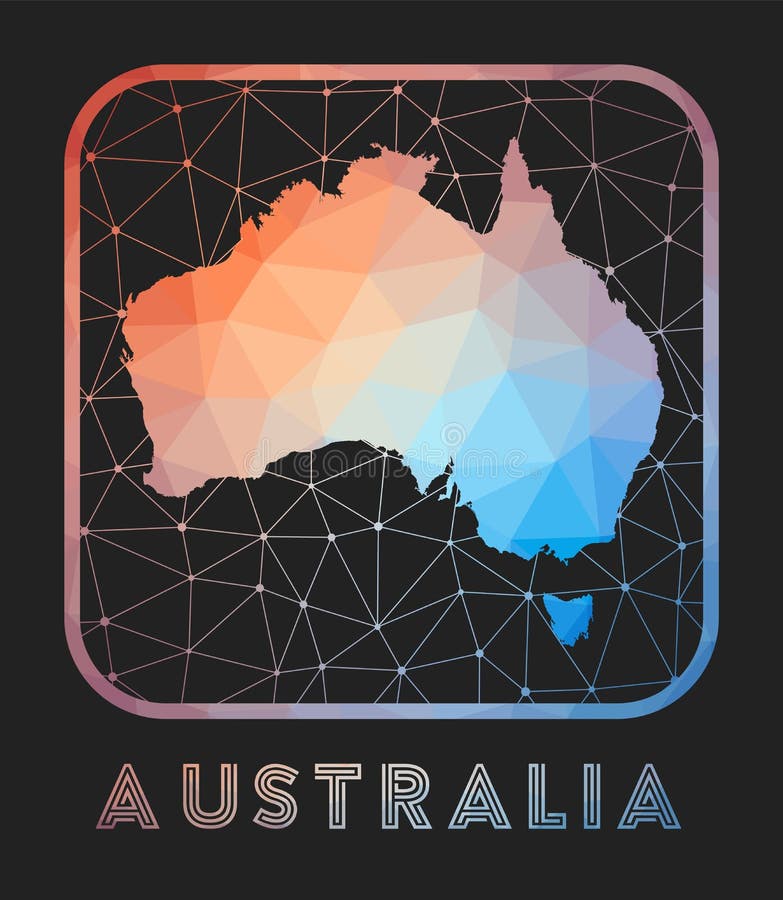 Australia on Dark Globe with Yellow World Map. Stock Vector ...