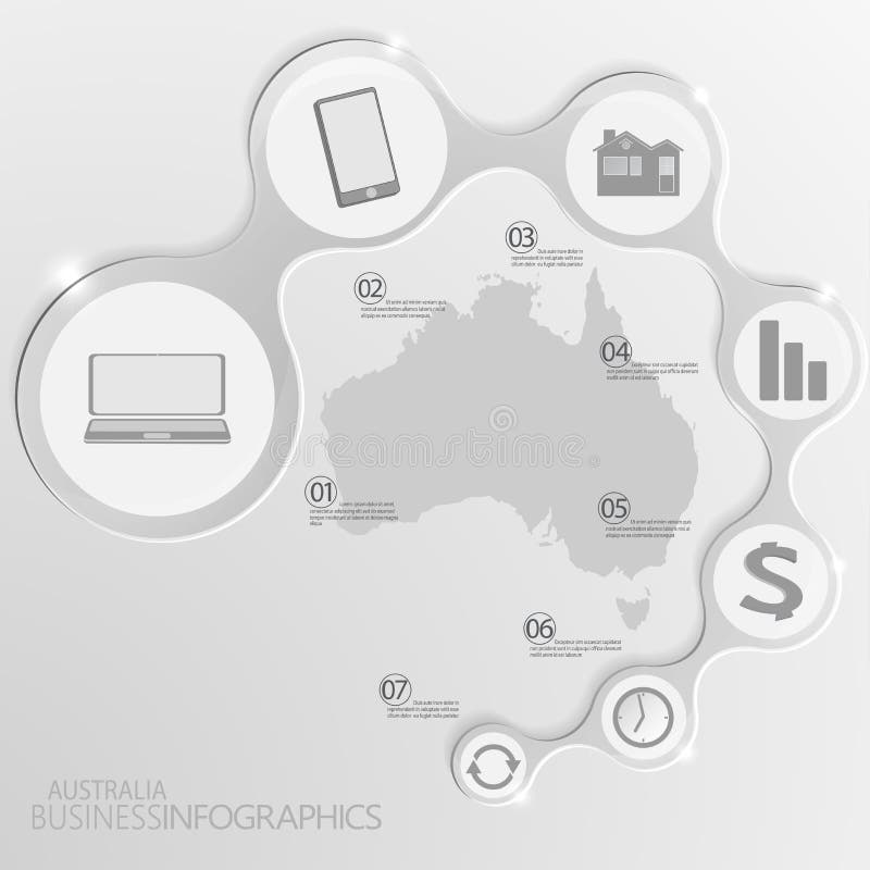 Australia Map and Elements Infographic. Vector Illustration Stock ...