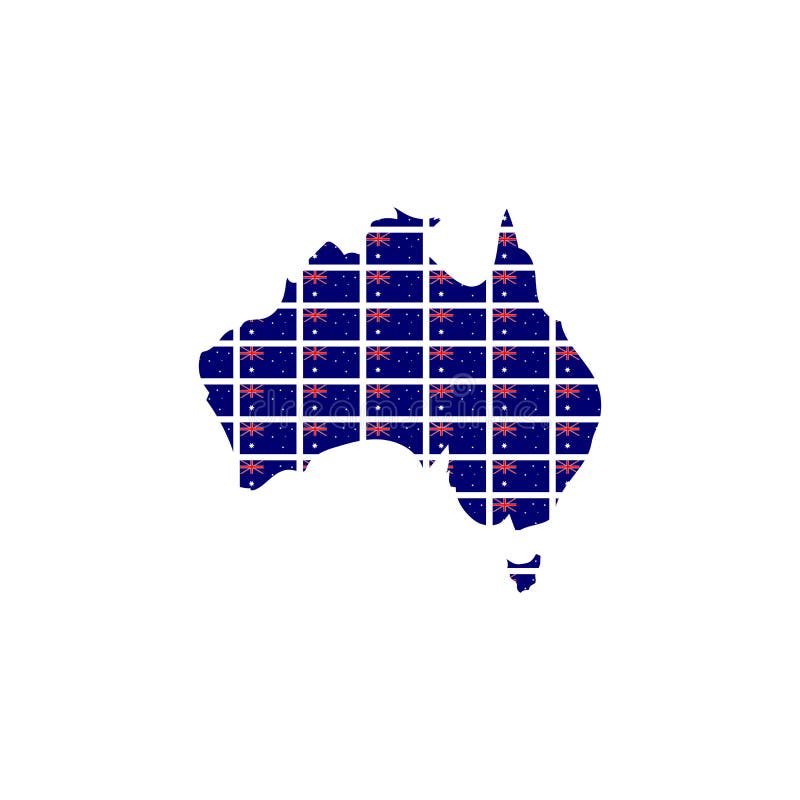 Australia Map Logo Illustration Design Stock Illustration ...