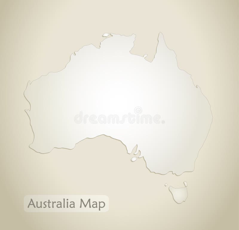 Australia Map Old Paper Background Stock Vector - Illustration of ...