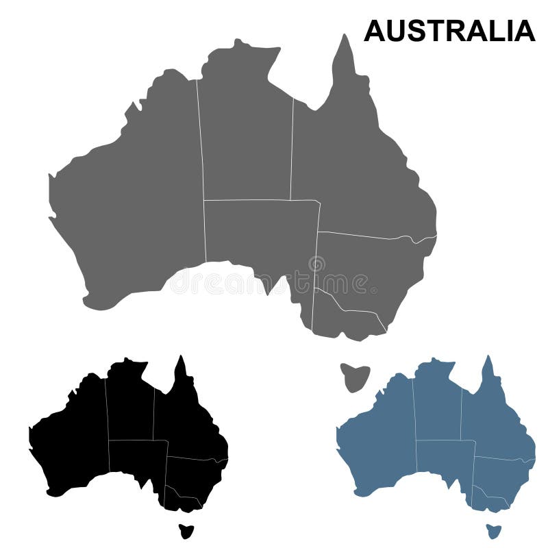 Australia Map Outline Stock Illustrations – 8,986 Australia Map Outline ...